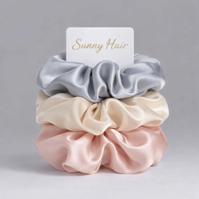 Silk Satin Scrunchies – 3-Piece Set — SunnyHair